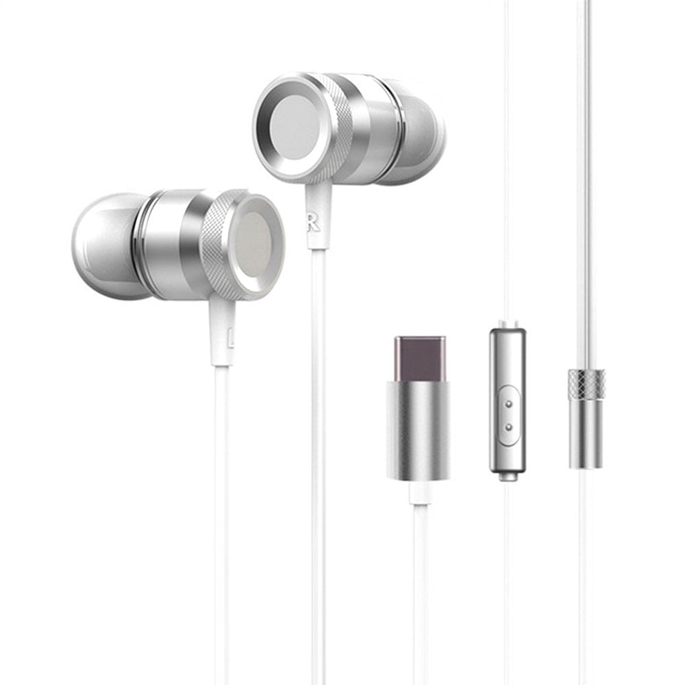USB Type-C In-Ear Wired Earphone Silver
