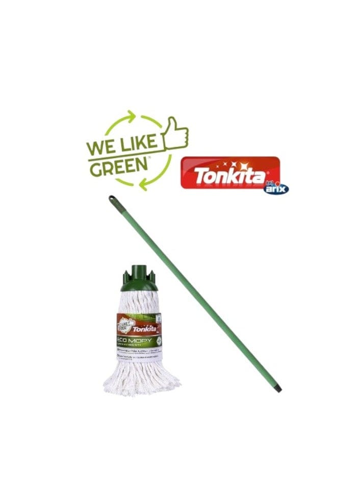 Tonkita TK678 Eco Cotton Mop + Stick – Recycled Materials, High