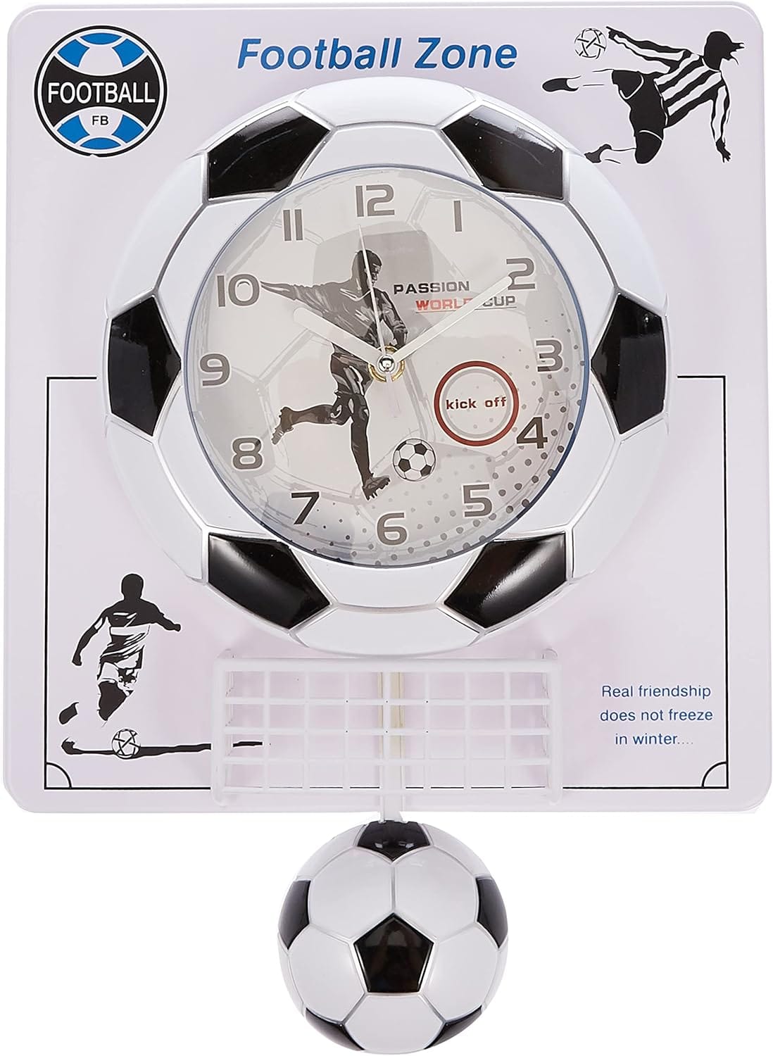 GOGO Home Brand Football Player Scores Goal Football Wall Clock 30x5 ...